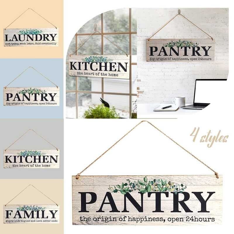 Personalized Wood Signs Scene Indication Wooden Sign Pantry Laundry ...