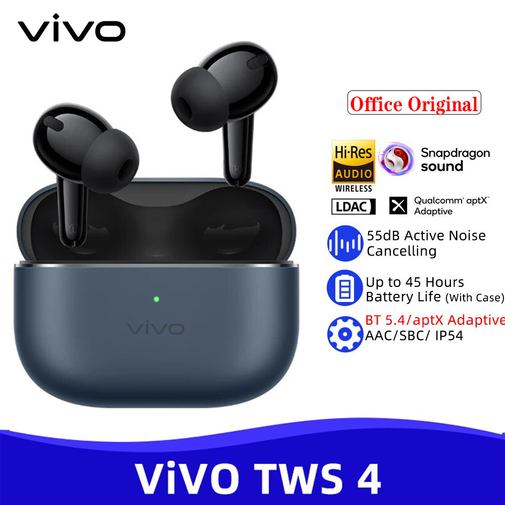 Original VIVO TWS 4 True Wireless Earphone Active Noise Cancelling LDAC ...