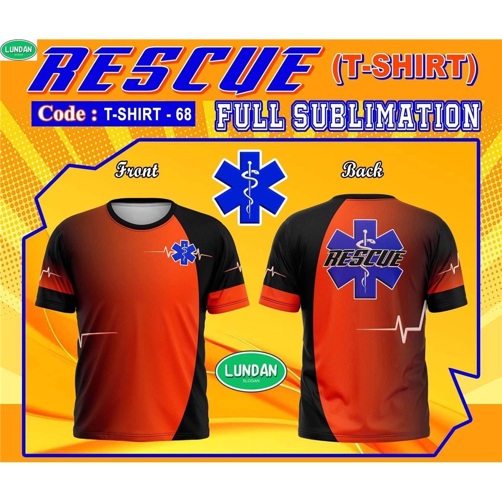 NEW !!! RESCUE TSHIRT full sublimation tshirts for men | Shopee Philippines