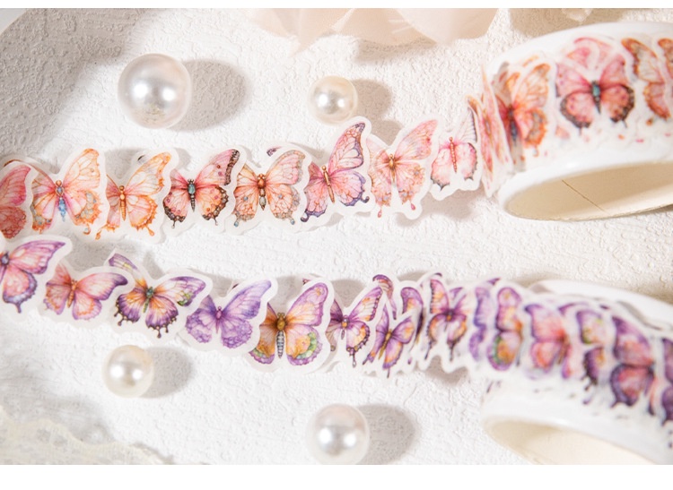 ENWEI 100 Pcs [Misty Butterfly Series] Vintage Journal Stickers Washi ...