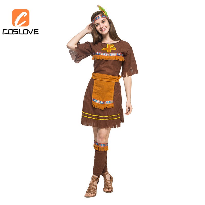 American Indian Native Female Cosplay Full Set Costume Suit For Women ...