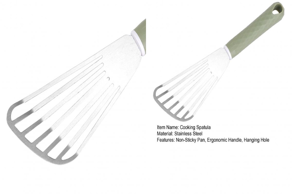 {Bakilili} Comfortable Handle Spatula Stainless Steel Cooking Spatula ...