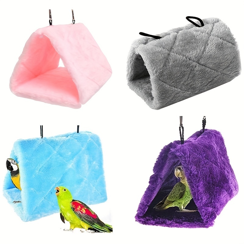 Fashion Pet Bird Parrot Cages Warm Hammock Hut Tent Bed Hanging Cave ...