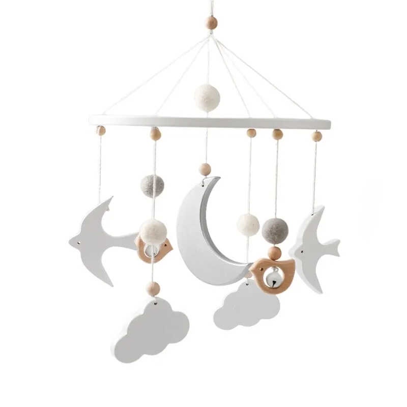 Baby Rattle laruan 0-12 Buwan Felt Wooden Mobile Bagong ipinanganak na ...