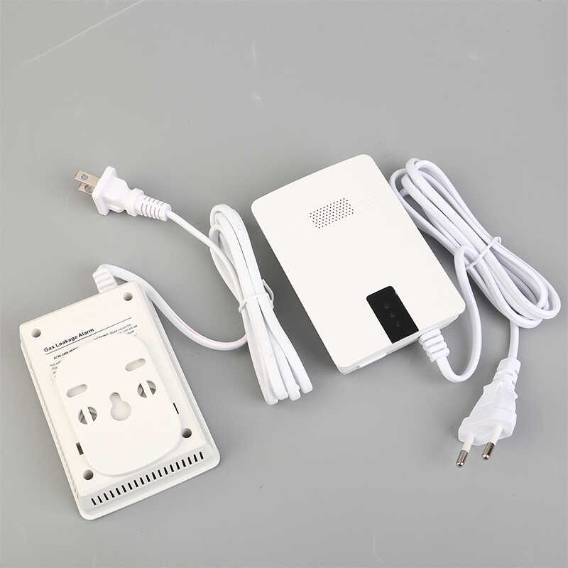 AC Plug Smart Gas Leakage Sensor Combustible Methane Propane CH4 LPG ...