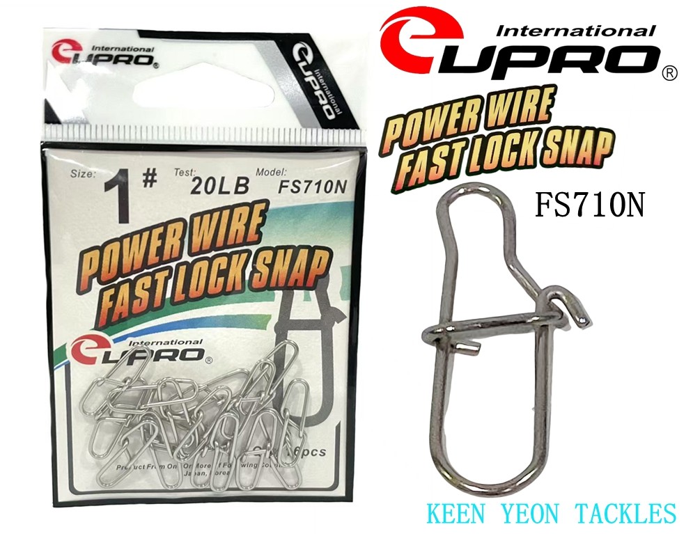 EUPRO POWER WIRE FAST LOCK FISHING SNAP ( FS710N ) | Shopee Philippines