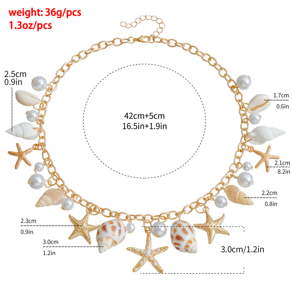A Fashion Starfish Conch shell belt Chain Waistband Body Chain jewelry ...