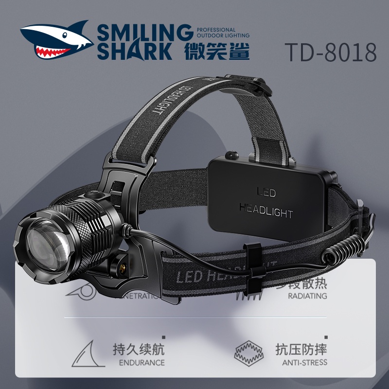 Smiling Shark TD8018 Powerful Headlight M77 8400 Lumens Sensor Head ...