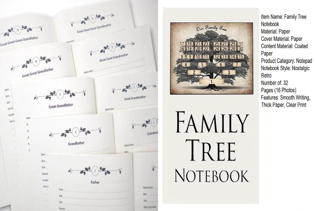 {uStuttg} Family Tree Memory Book Family Tree Notebook Ancestor Record ...