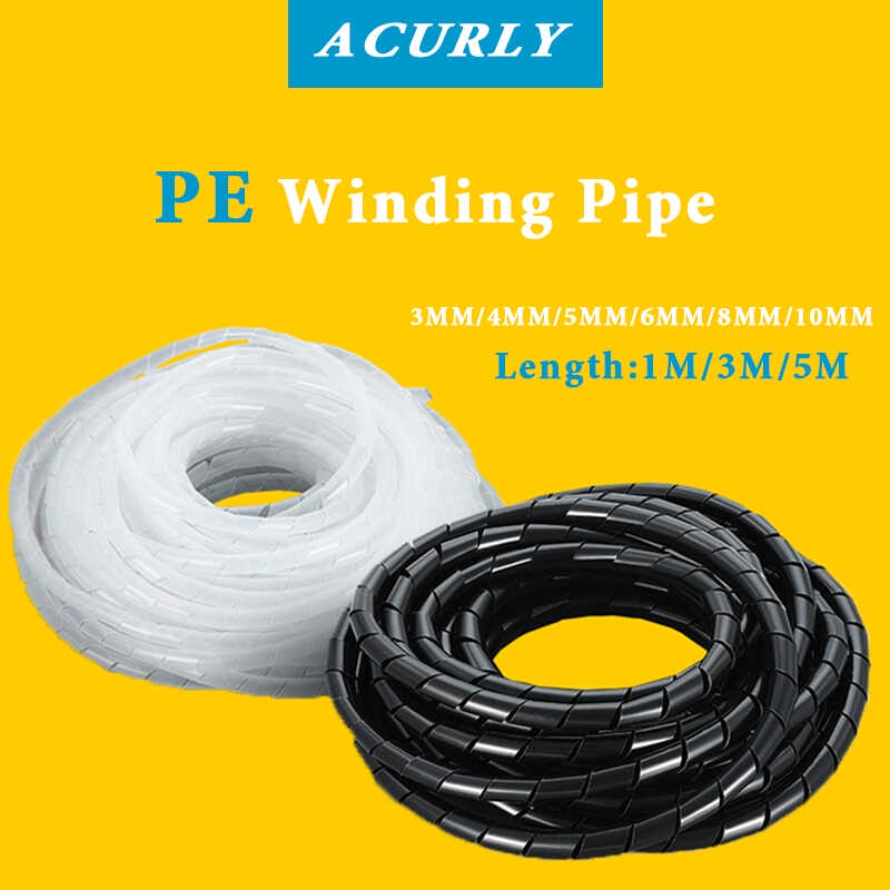 1/3/5M 3Mm 4Mm 5Mm 6Mm 8Mm Manggas Ng Cable Casings PE Winding Tube ...