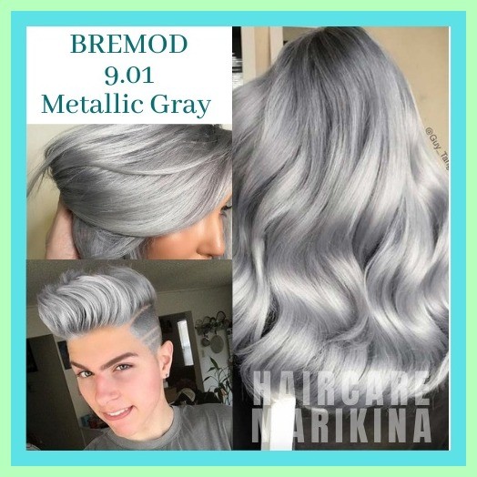 9.01 METALLIC GRAY Bremod Hair Color - With Oxidizer Set | Shopee ...