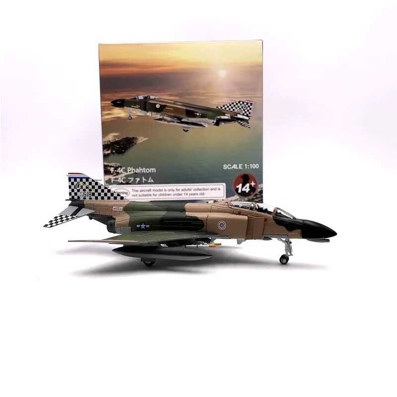 Diecast 1 100 Scale Usaf Squadron F 4 F4 F4b F 4b Phantom Strike Fighter Model Metal Toy Aircraf