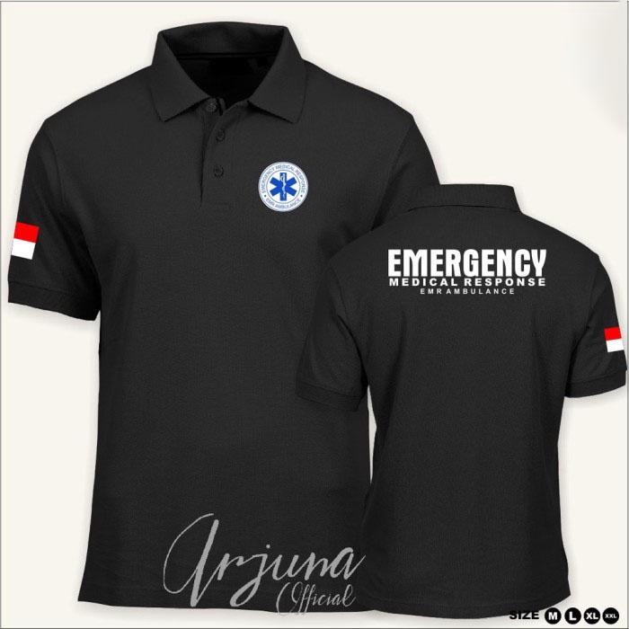 !NEW！Polo Shirt Collar EMERGENCY MEDICAL RESPONSE AMBULANCE | Shopee ...