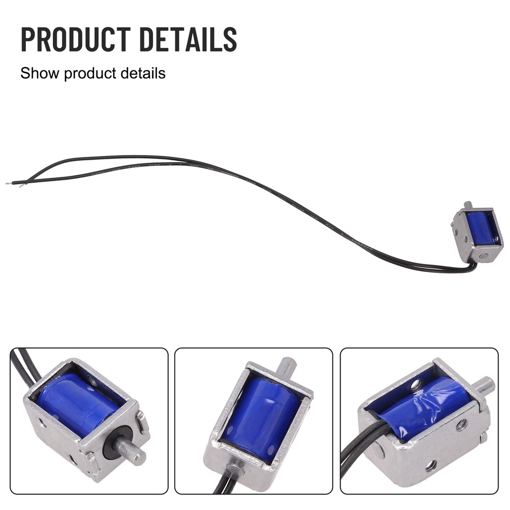 DC 5V 12V Push Pull Type Mini DC Electromagnet Frame Spring Solenoid ...