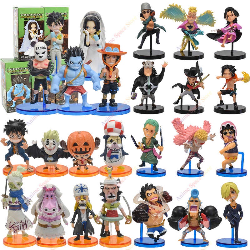 Anime Set One Piece Figure Luffy Han Wedding Dress Series WCF Ace Zoro ...