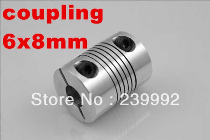 3pcs/lot - 6mmx8mm CNC motor flexible coupling 6mm to 8mm stepper motor ...