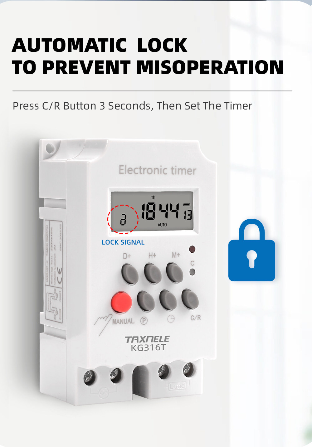 KG316T-II Timer Switch AC220V 25A Din Rail Digital Programmable ...