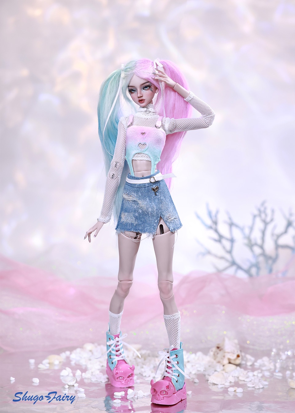 Shuga Fairy Una 1/4 BJD Doll Spray Process Fashion Lady Attractive ...