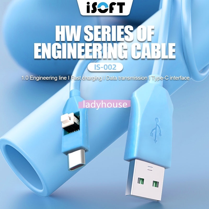 Original New ISOFT IS-002 HW Series Engineering Cable Type-C Interface Fast Charging For Date ...