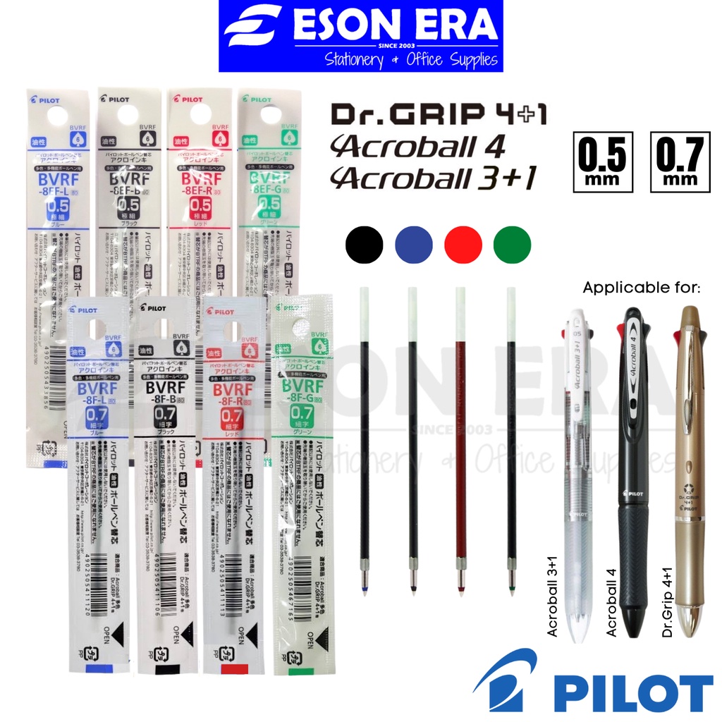 Pilot BVRF Refill Acroball 4 / Acroball 3+1 / Dr.Grip 4+1 Refill 0.5mm ...
