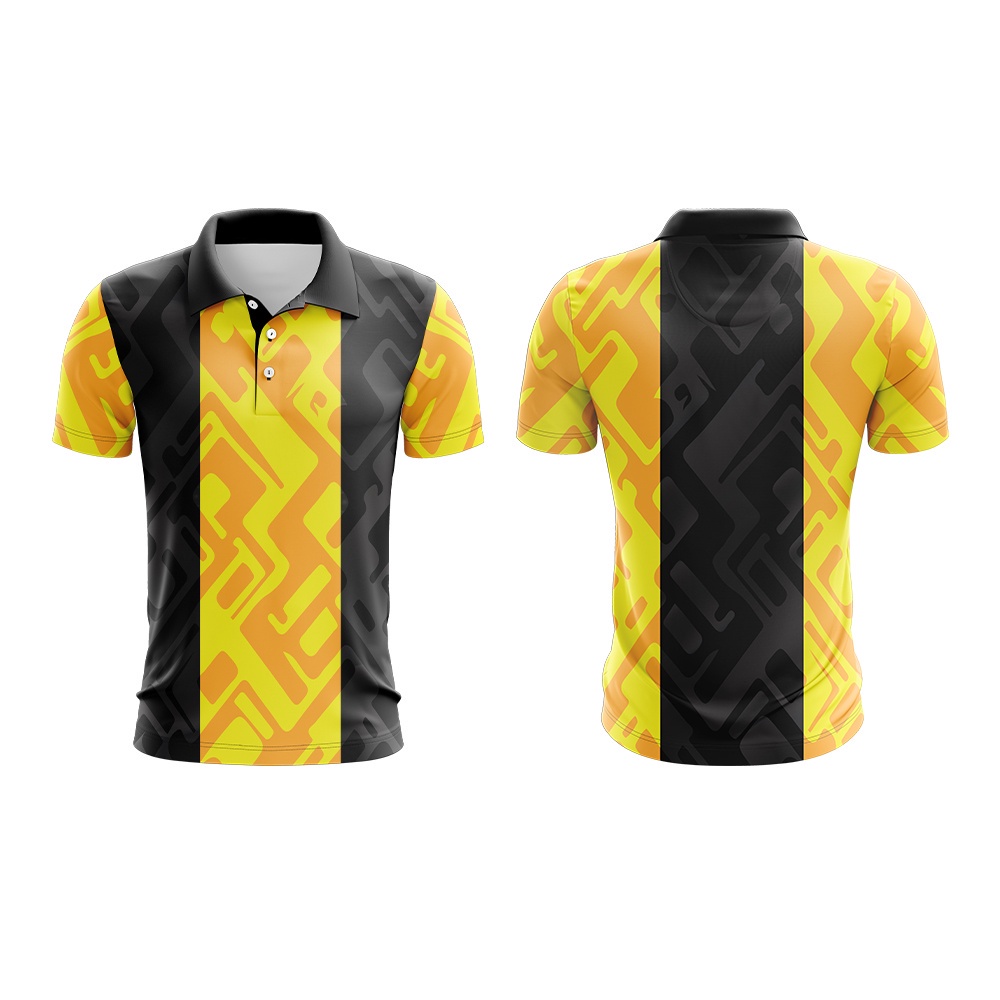 Prints Spongy Yellow Black Vest Look kuning hitam baju jersey long ...