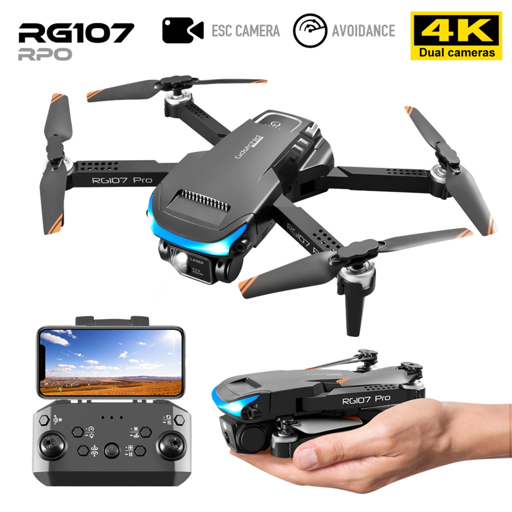 2023 RG107 Mini Drone Obstacle Avoidance HD drone 4k propesyonal Dual ...