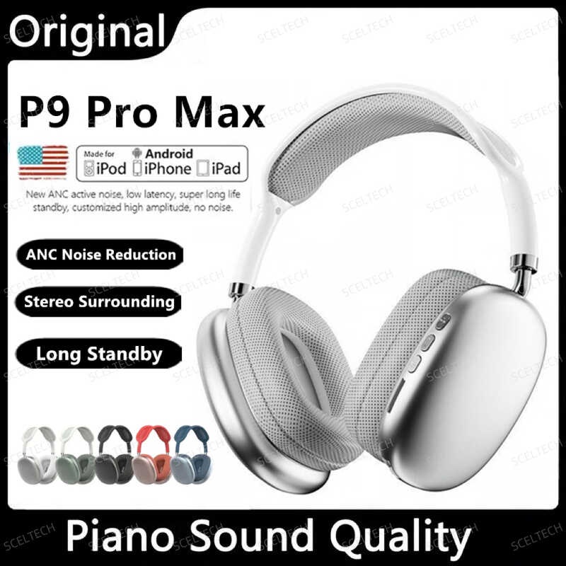 Original P9 Pro Wireless Bluetooth Headphones Noise Cancelling Mic Over ...
