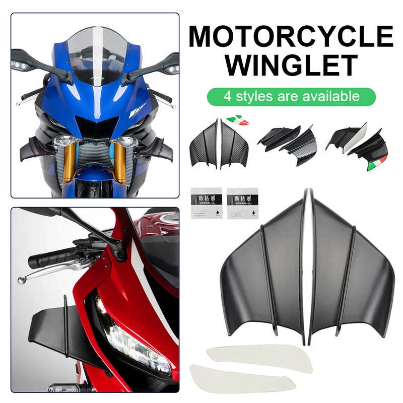 Motorcycle Front Winglet Aerodynamic Wing Kit Spoiler Para sa Yamaha ...