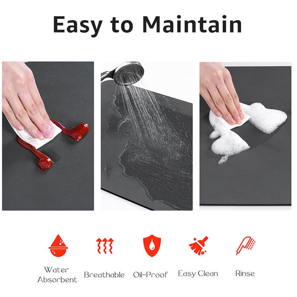 Absorbent Mats Pads Coffee Dish Large Kitchen Absorbent Draining Mat ...