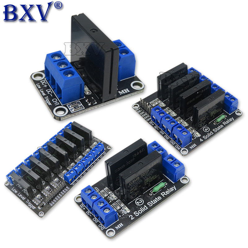 5V DC Relay Module 1/2/4/8 Channel Solid State Low Level G3MB-202P Relay SSR AVR DSP For Arduino ...