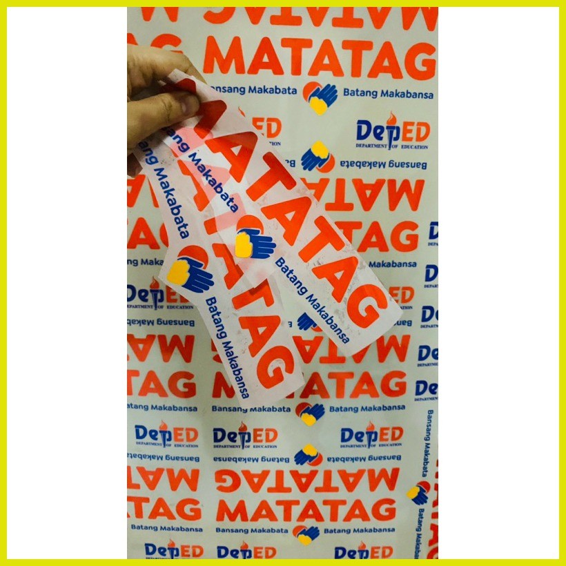 DTF iron on Tshirt DepEd Matatag Design patches Set Front and Back High ...