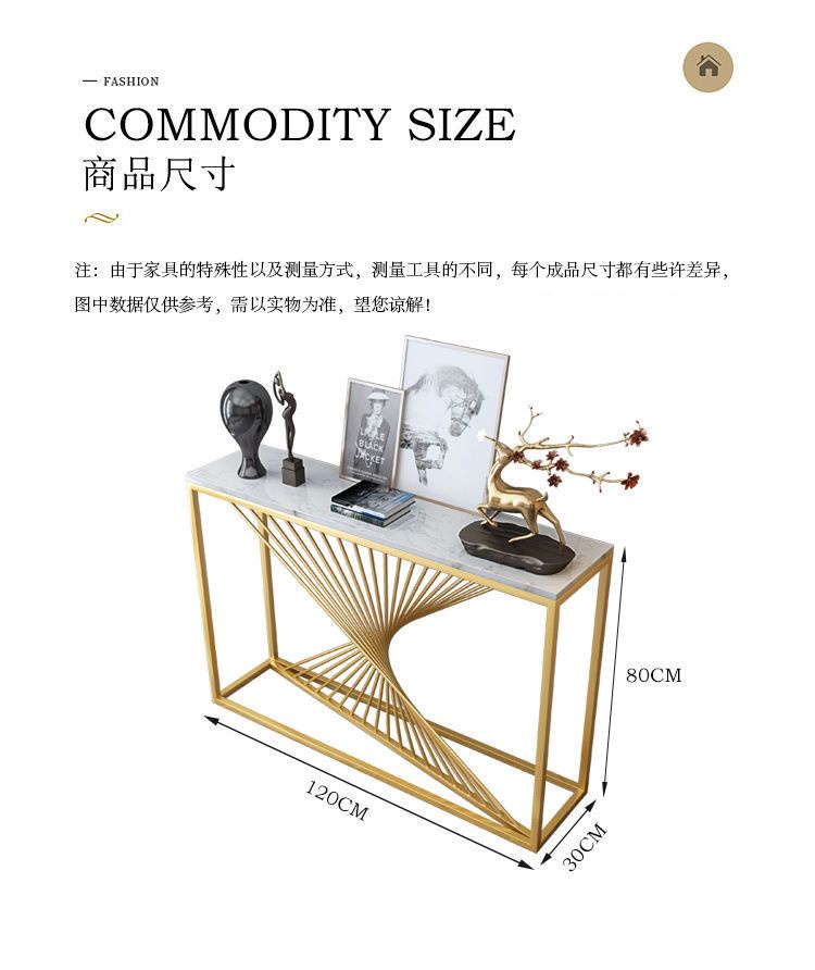 Marble Console Tables Wall Strip Light Luxury and Simplicity Console ...