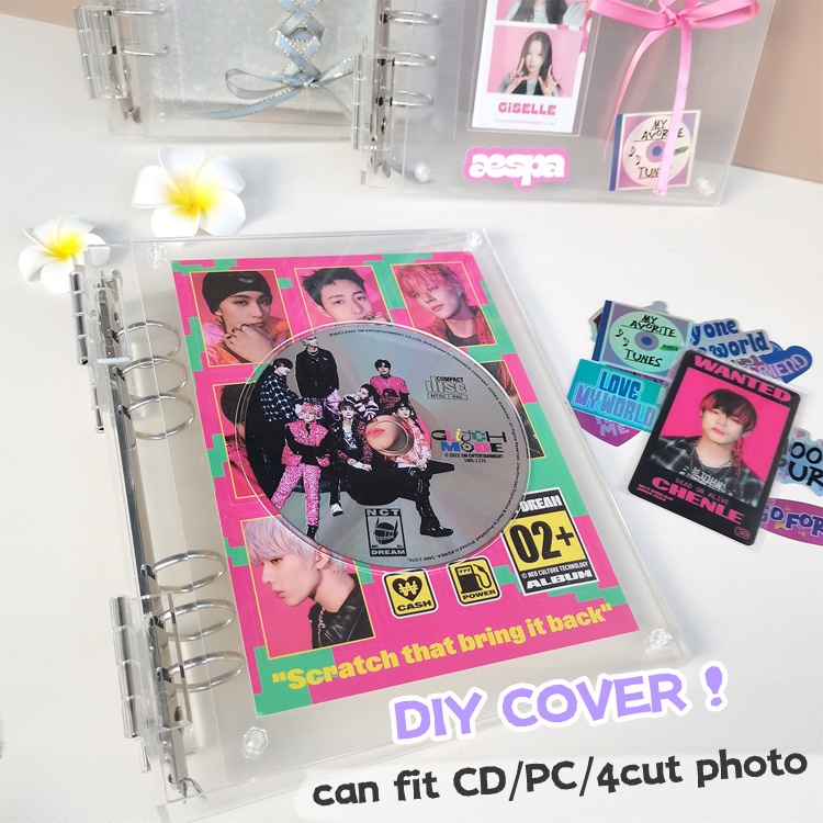 【KEKAL DIY Ribbon Acrylic PC Binder】A5 Large Capacity High Clarity ...