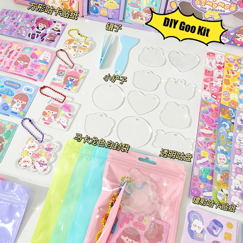 Kids Goo Card Set 22 pcs DIY Chuck Sticker Creative Gu Card Set PET ...