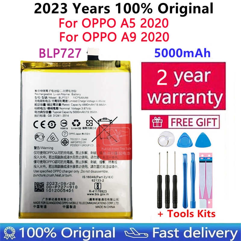 100% Original 5000mAh Replacement Battery For OPPO A5 A9 2020 A11X A11 ...