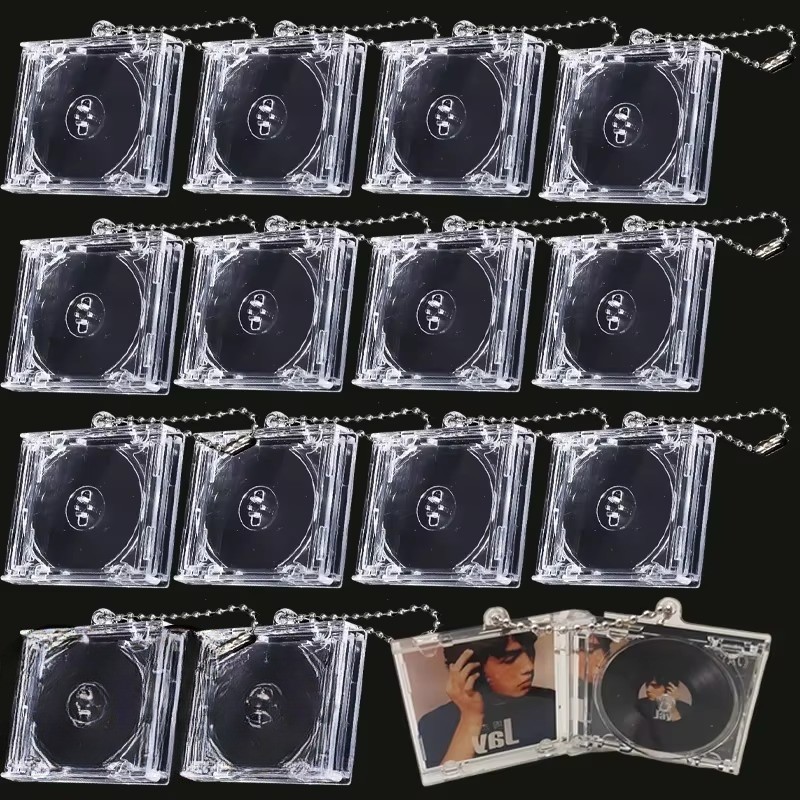 Mini Blank CD Box Keychains - DIY Backpack Hanging Decoration - Friends ...