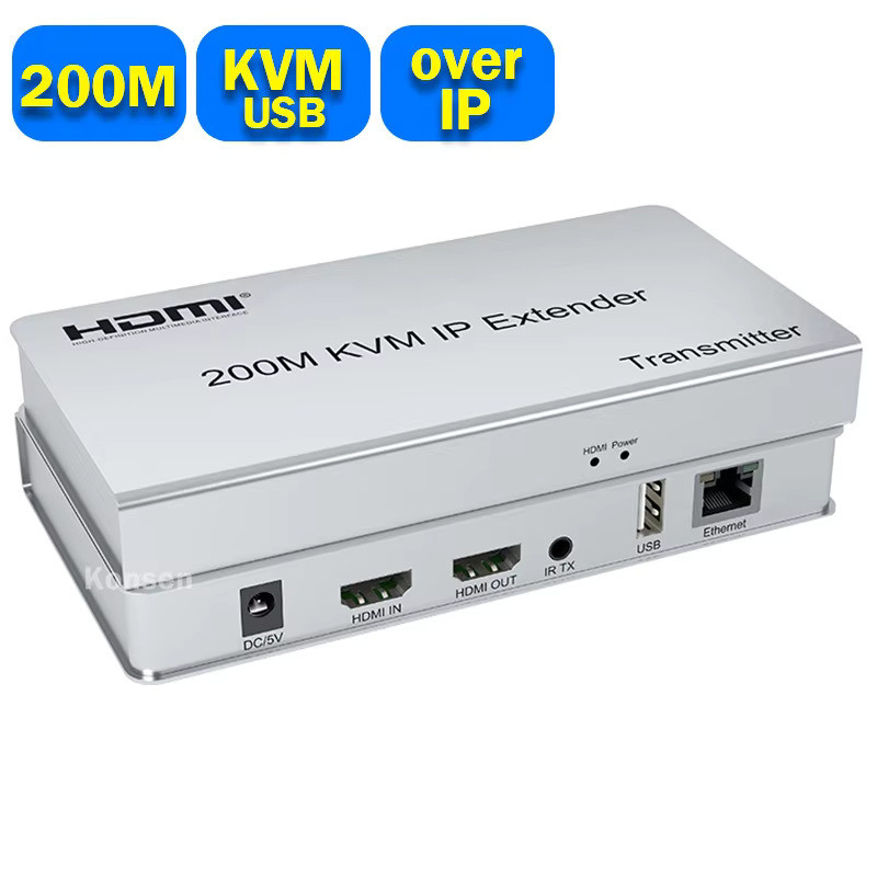 200M IP HDMI KVM Extender over Rj45 Ethernet Cat5e/6 cable 1080P HDMI ...