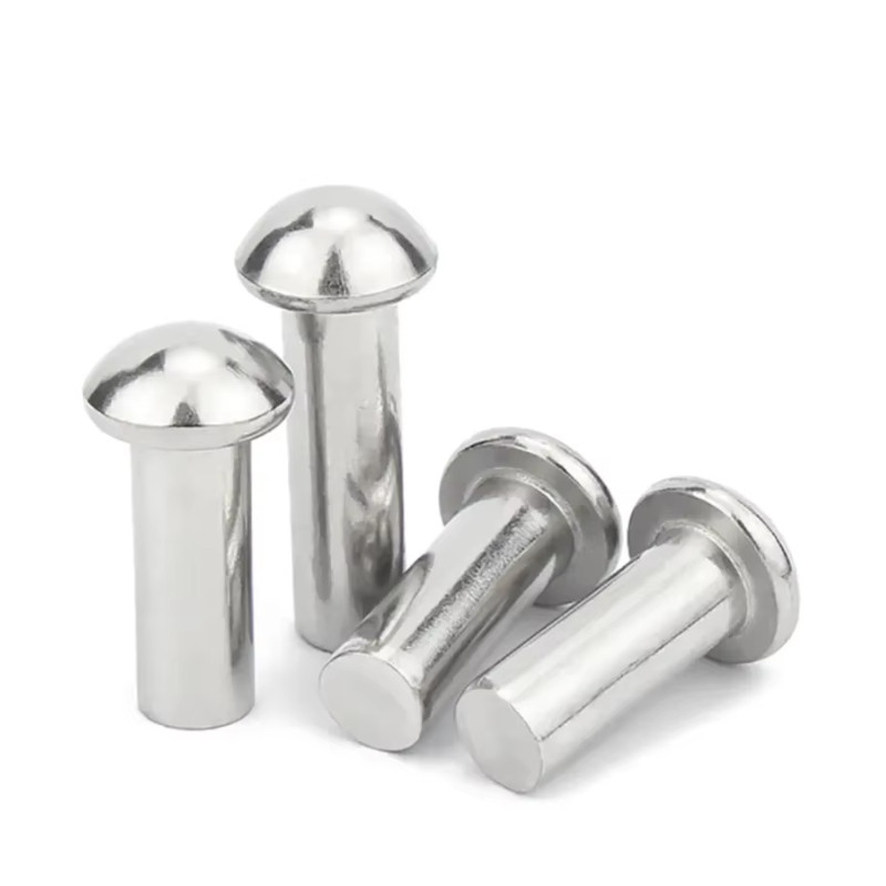 M2 M2.5 M3 M4 M5 M6 M8 304 Stainless Steel GB867 Solid Round Head Rivet Self-plugging Rivet Semi ...
