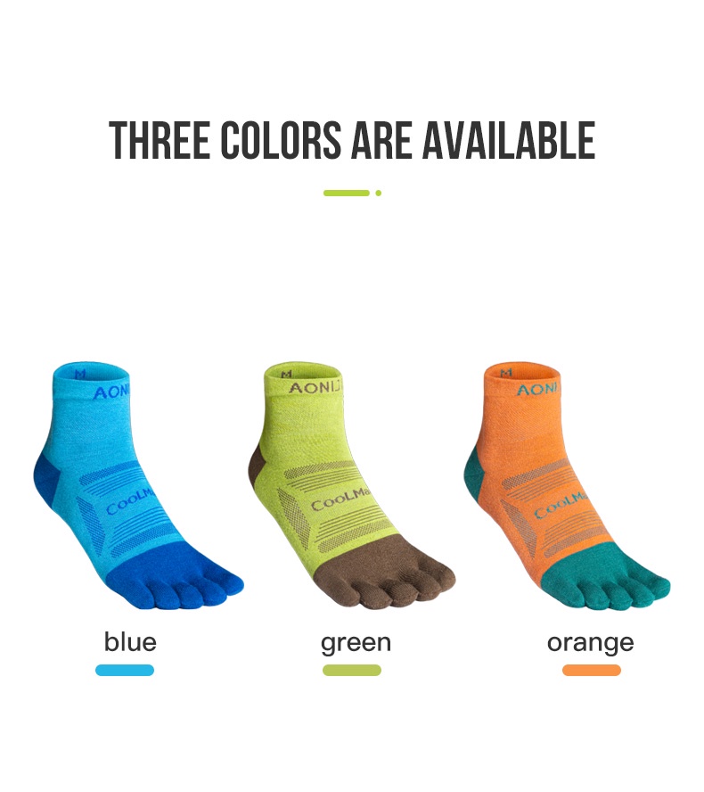 3 Pairs AONIJIE E4838 Running Toe Socks for Men and Women High Performance Athletic Running Five ...