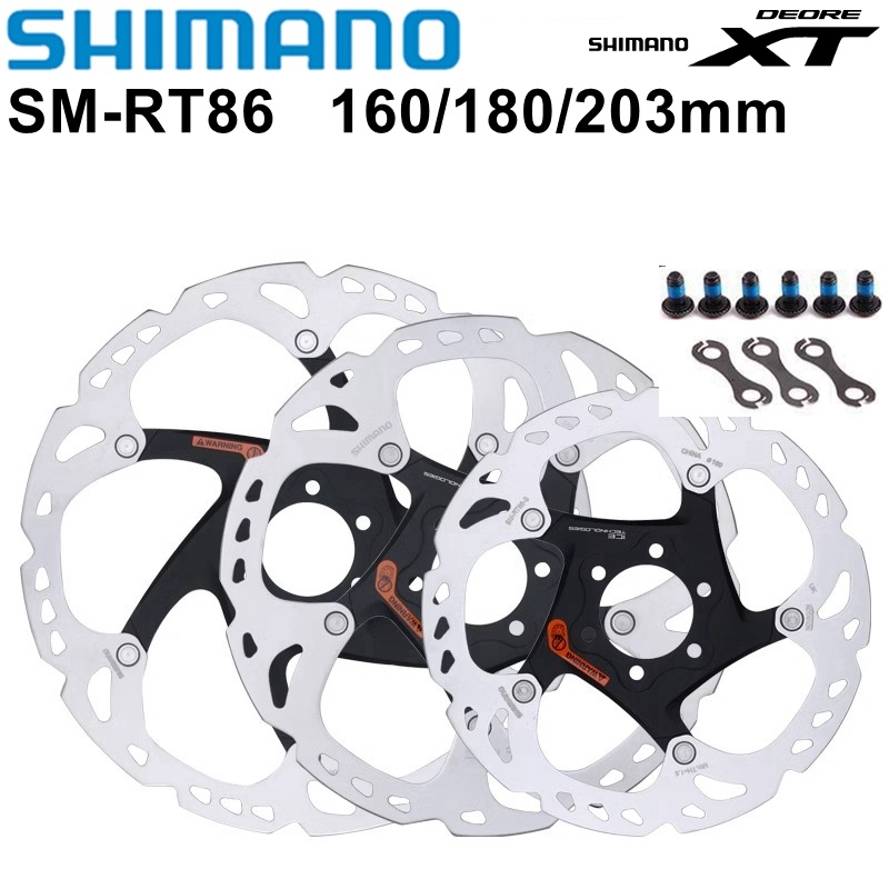 Shimano XT SM-RT86 Rotor Ice Point Technology Brake 6 Bolt M8000 MTB ...