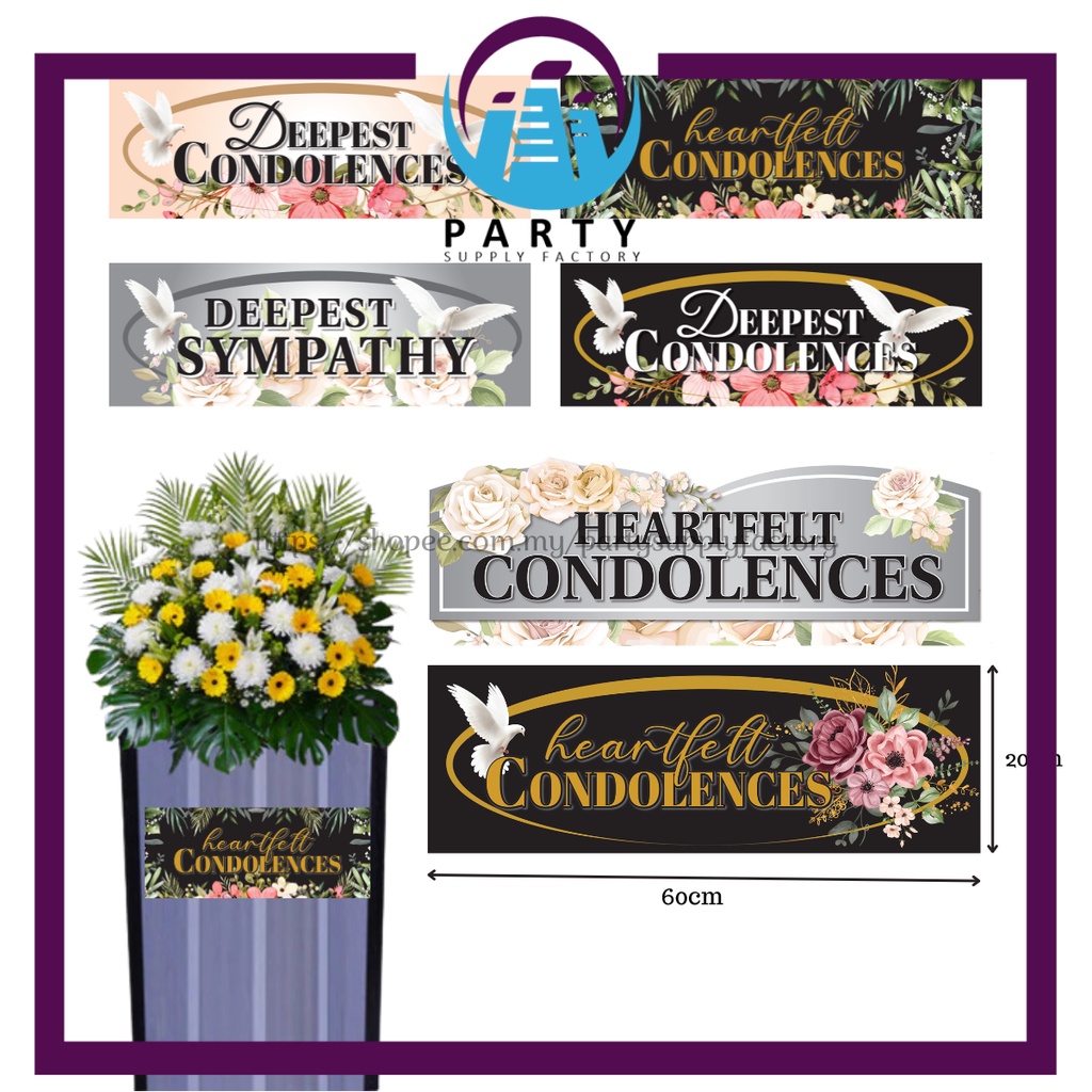 5 Pcs Condolences Flower Card / Deepest Condolences / Flower Card ...