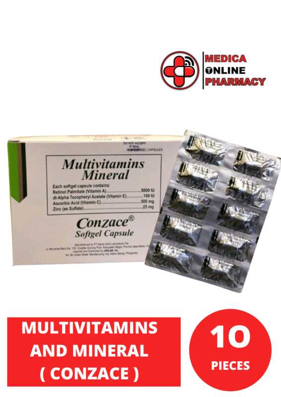 Multivitamins + Minerals Softgel Capsule (Conzace) 10 PIECES ONLY ...