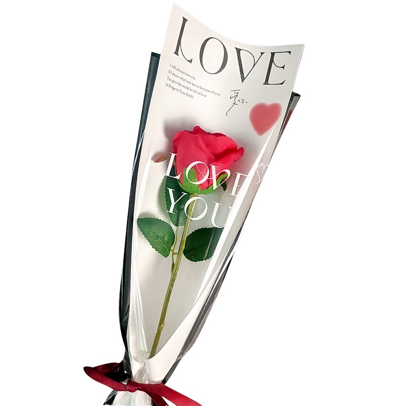 20Pcs Lot Single Rose Flower Packaging Bag Gift Wrapping Paper Wedding ...
