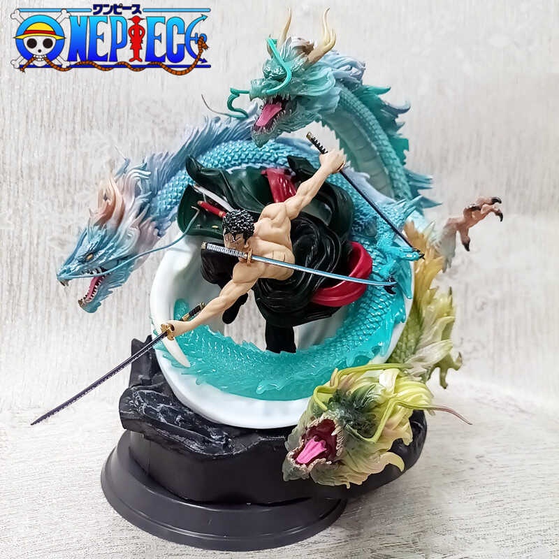28Cm One Piece Pvc Action Figure Figma Anime Gk Roronoa Zoro Thousand ...