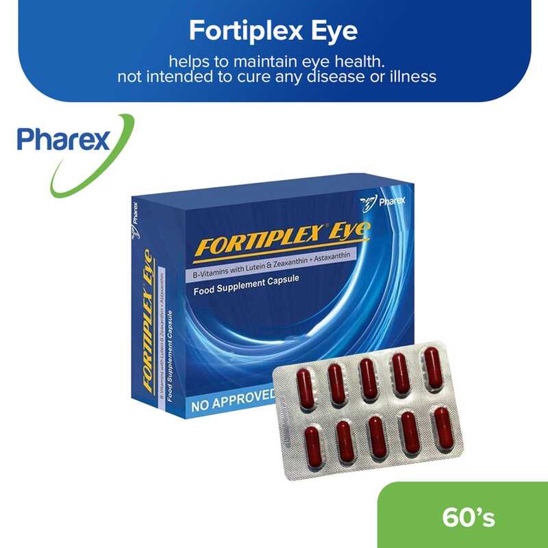 Fortiplex Eye B-Vitamins with Lutein & Zeaxanthin + Astaxanthin 450mg ...