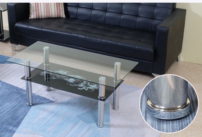 Big Day Glass Coffee Table Feet Base Dining Table Feet Black Plastic ...