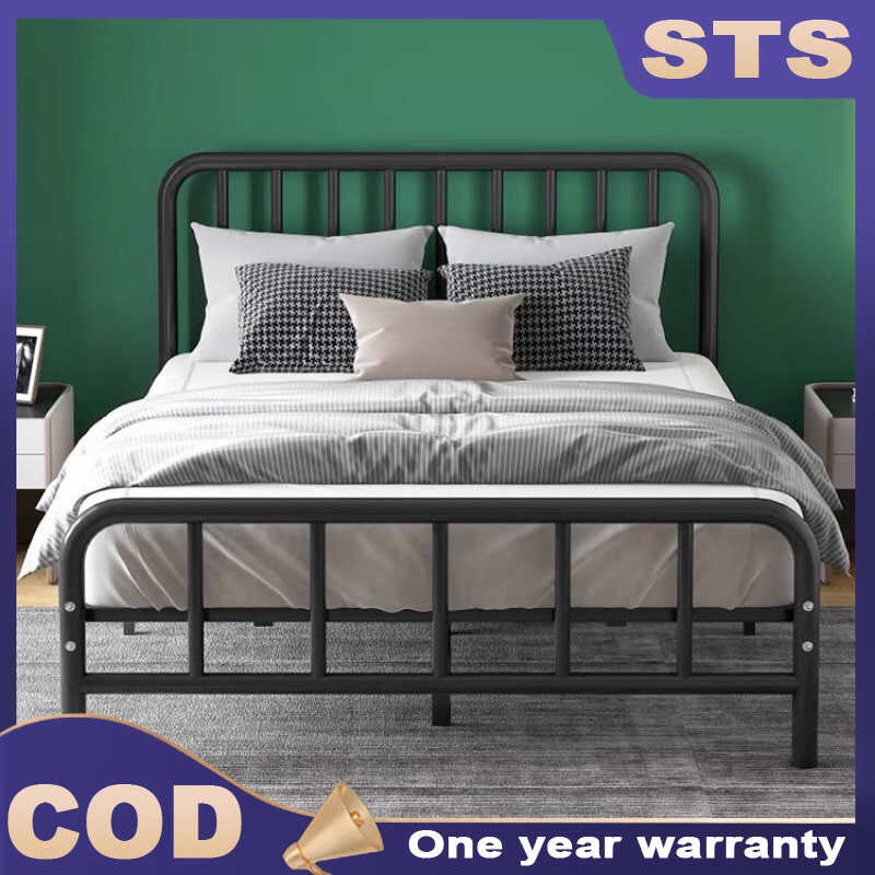 Modern Minimalist Iron Bed Frame / Simple Steel Bed Frame | Shopee ...