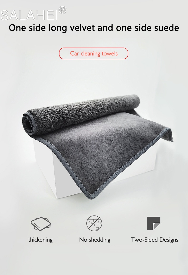 Suede Fleece Microfiber Towel Car Styling Cleaning Rag Cloth For Subaru ...