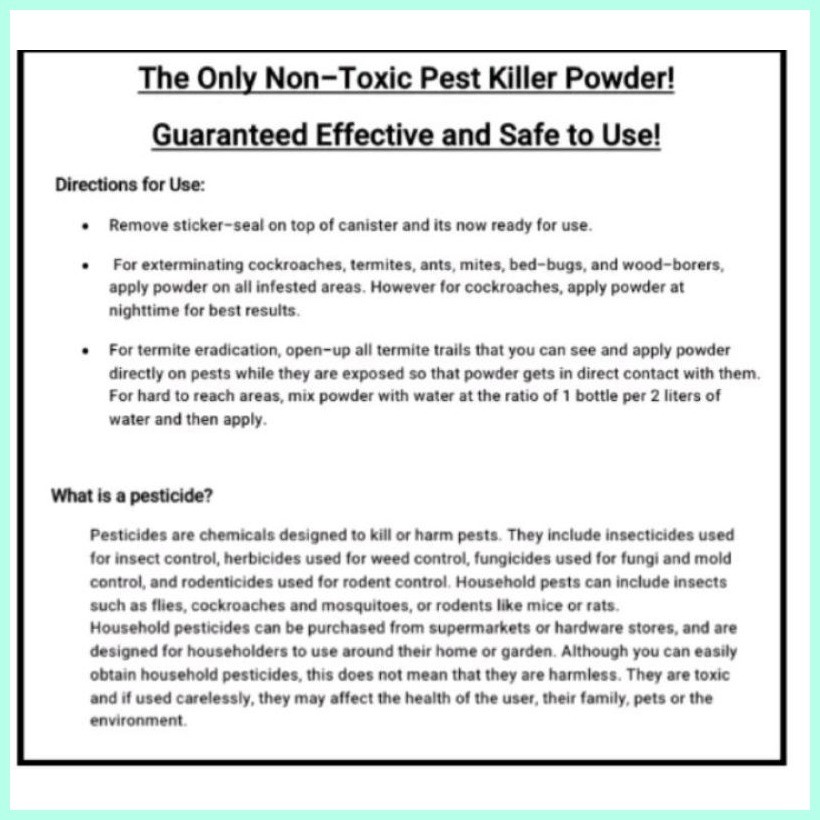 X TERMINATOR 20G,150G COCKROACH,ANTS, BED-BUGS, WOOD-BORERS ERADICATOR ...