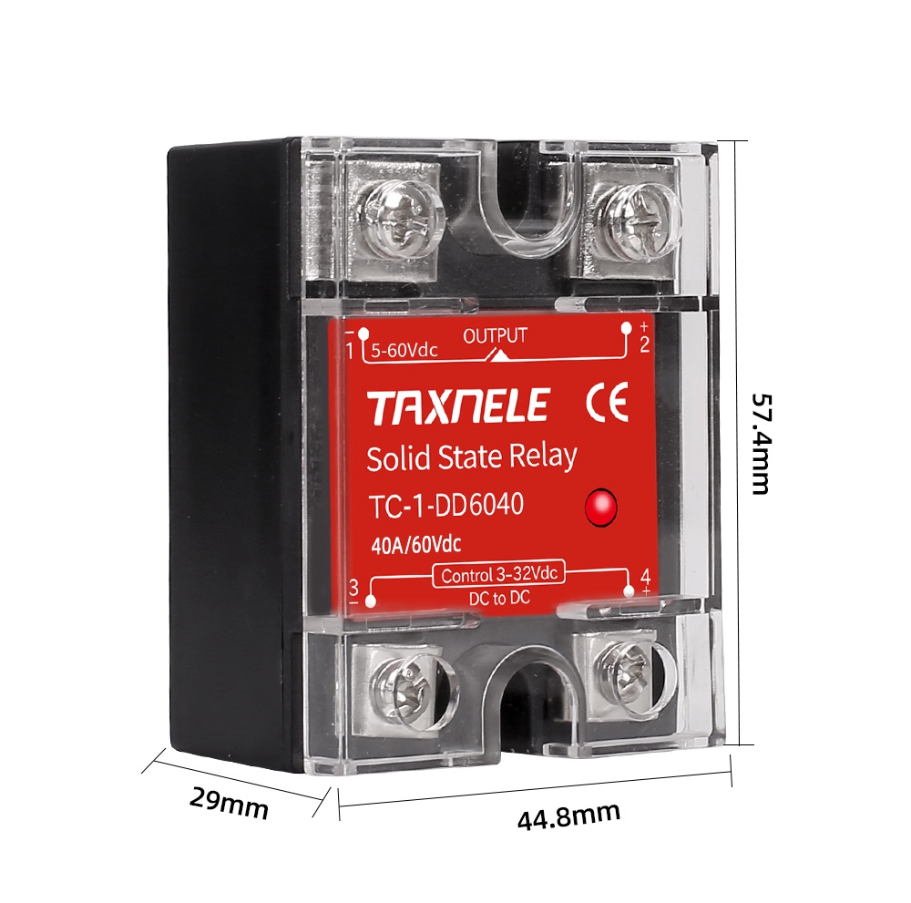 60VDC 10A 25A 40A 60A 80A DD Solid State Relay SSR-DD 5-60vdc 3-32vdc ...